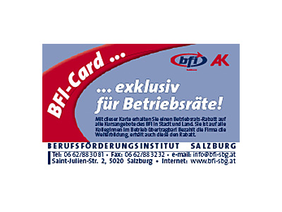 BFI-Card | Arbeiterkammer Salzburg